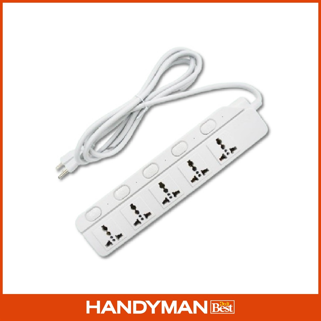 Omni Extension Cord Set with Individual Switch 5-Gang (10A WED-350-PK ...