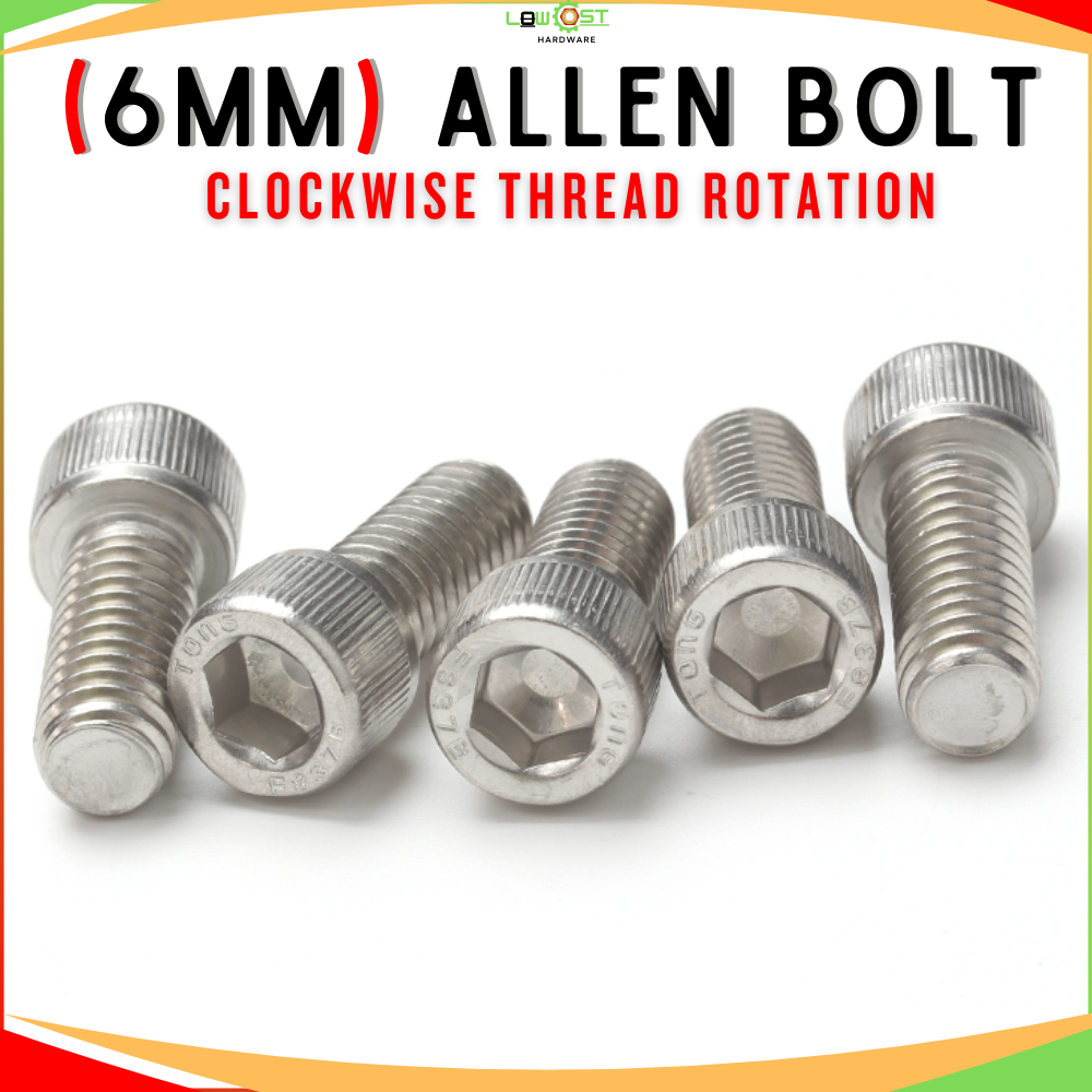 M6 Allen Bolt 304 Stainless Steel Full Thread and Half Thread Capscrew ...