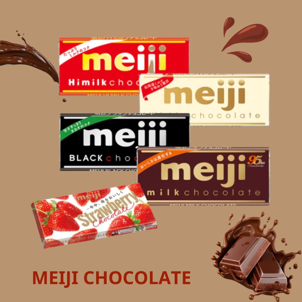 Meiji Chocolate / Meiji Milk Chocolate Bar - (Black, White, HiMilk ...