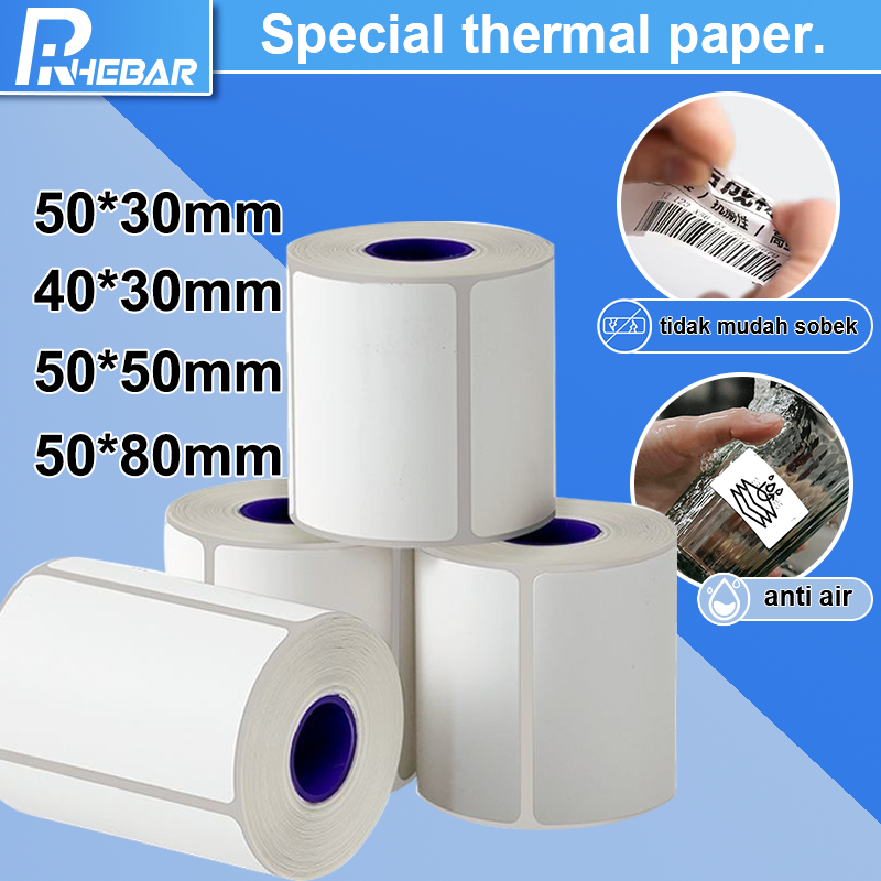 Rhebar B21 label thermal synthetic sticker waterproof unbreakable tag ...