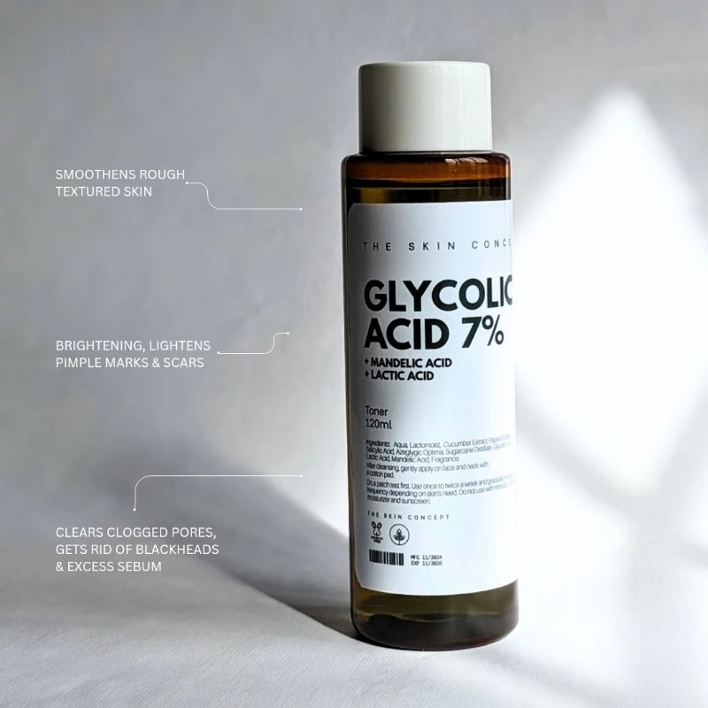 The Skin Concept 7% Glycolic Acid + Mandelic & Lactic Acid Exfoliating ...