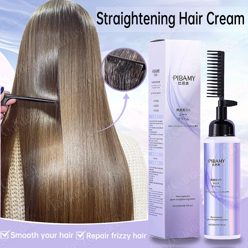 260ML Straighten Hair Cream Easy To Use Gentle And Aiti-damage Shiny ...