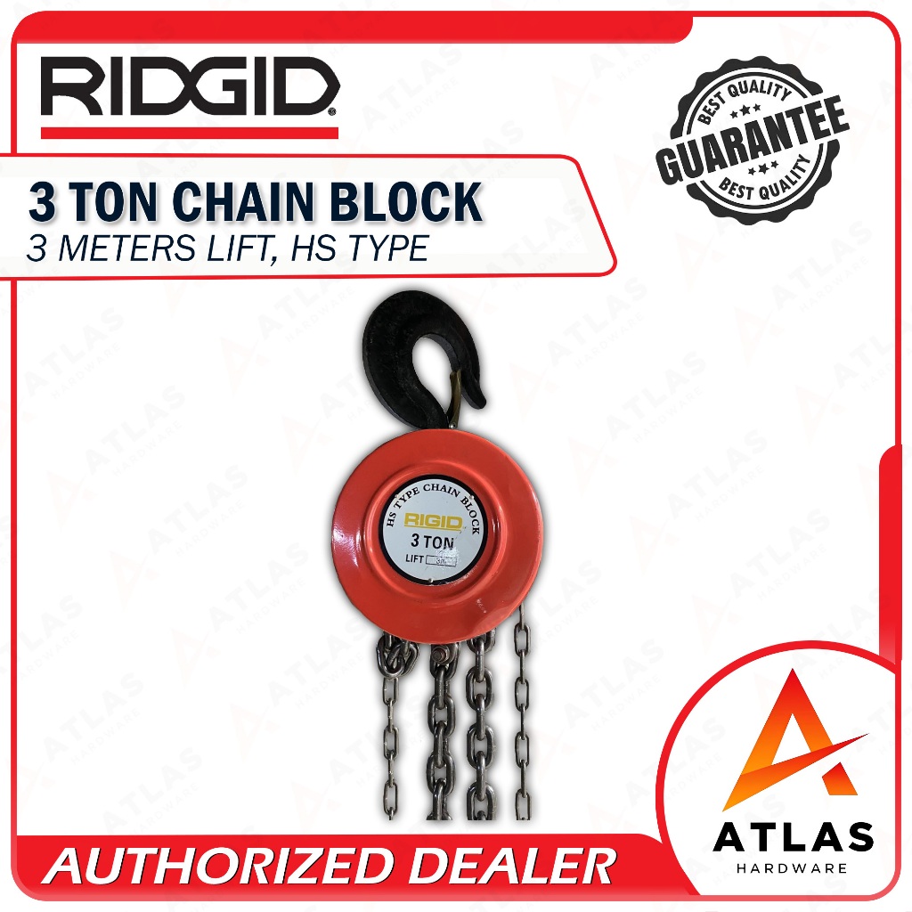 Rigid Chain Block 3 Tons 3 Meters Lift HS Type | Shopee Philippines