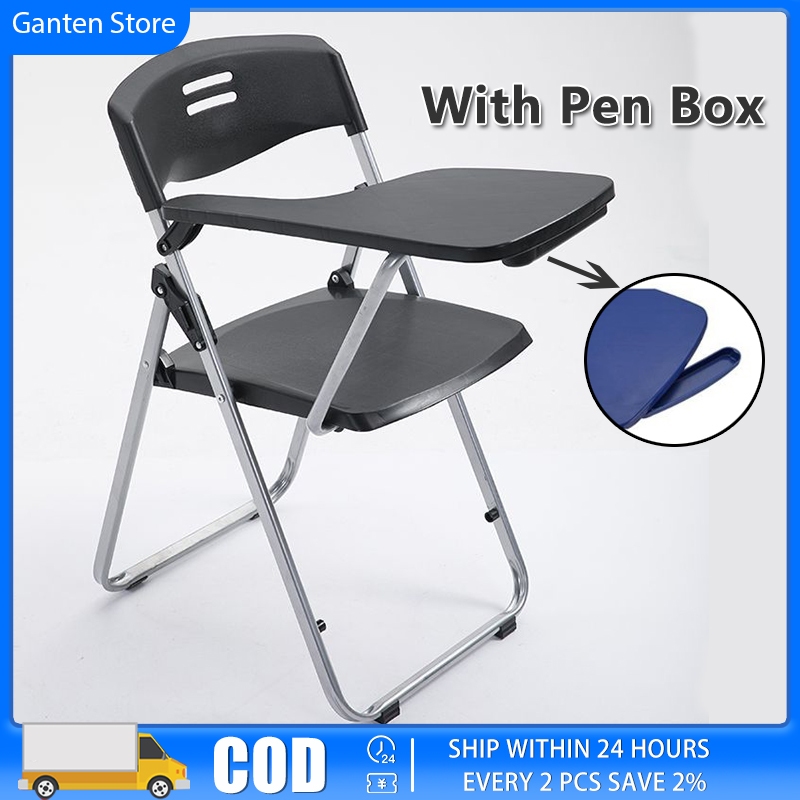 Folding Office Chair With Writing Board 2 in1 Chair Table for Meeting ...