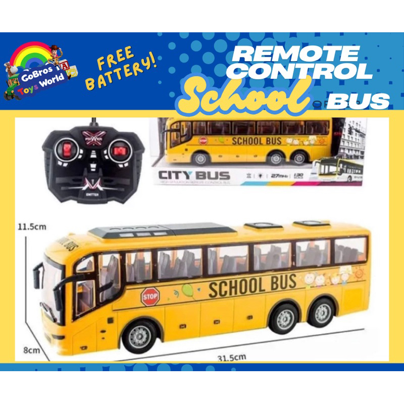 GOBROS SCHOOL BUS RADIO CONTROL 12INCHES CITY BUS VEHICLE COLLECTION 12 ...