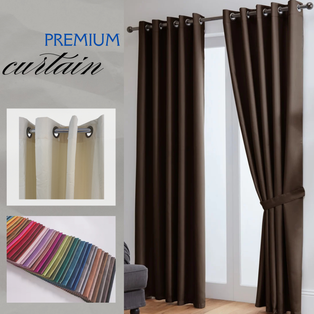7 ft - PREMIUM Soft blackout CURTAIN (ring type) | Shopee Philippines