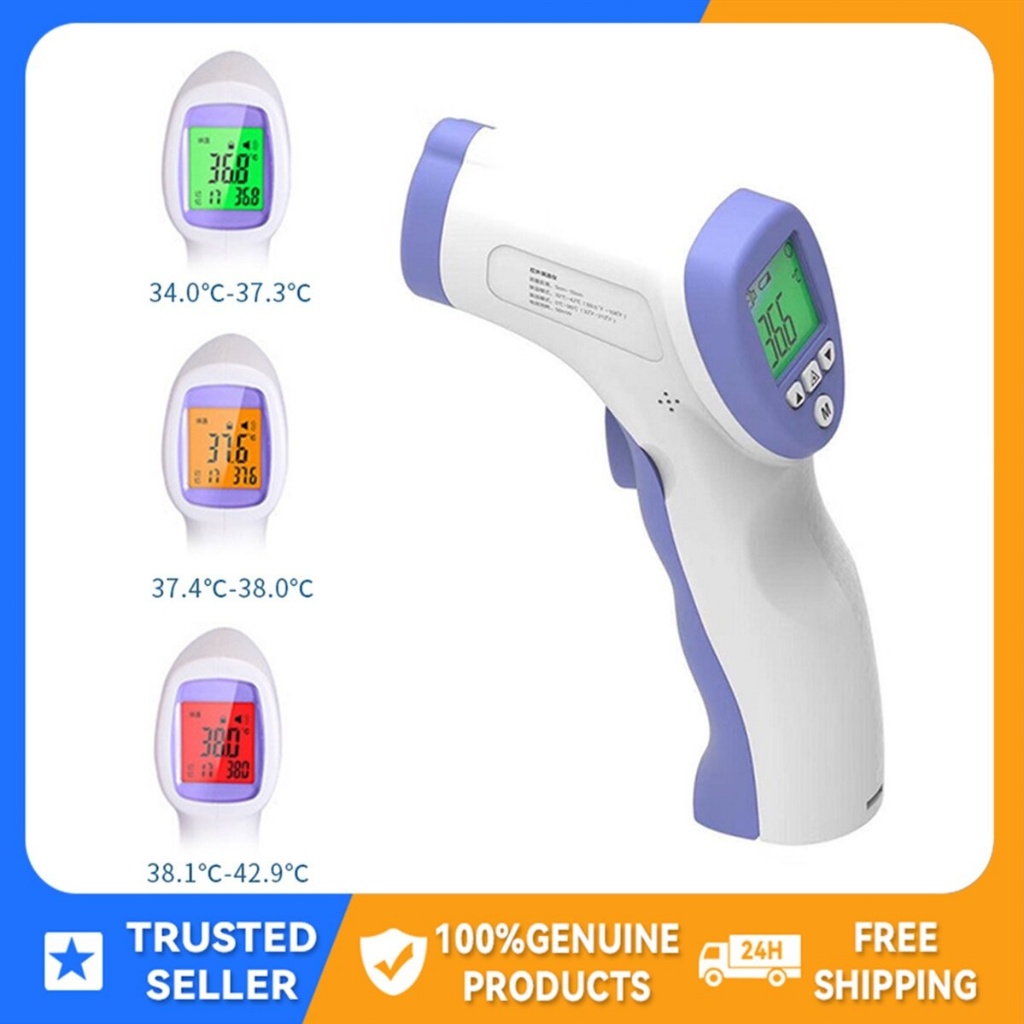 Non-Contact Infrared Forehead Thermometer LED Medical Thermal Scanner ...
