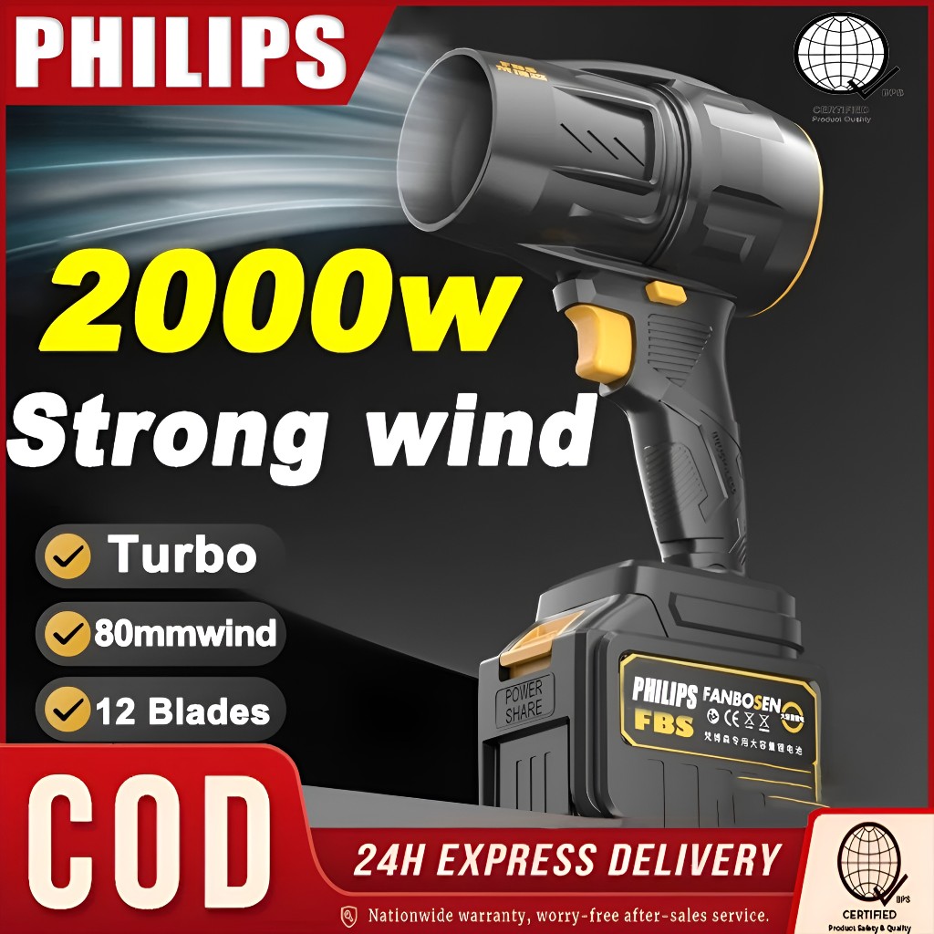 PHILIPS Turbo Fan Lithium Violent Leaf Blowing Power Hair Dryer Mini ...