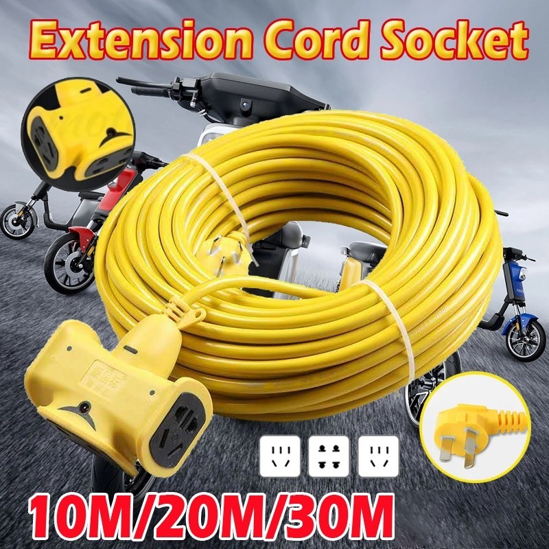 10/20/30 Meters Extension Wire Extension Cord Socket Heavy Duty ...