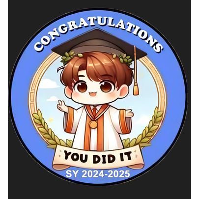 MACHINE CUT and LAMINATED with Matte Effect Center Logo for Graduation ...