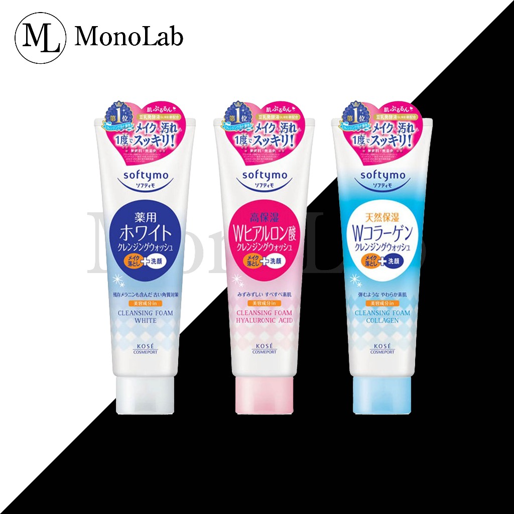 Kose Softymo Cleansing Foam (190g) Collagen, White, Hyaluronic Acid | Shopee Philippines