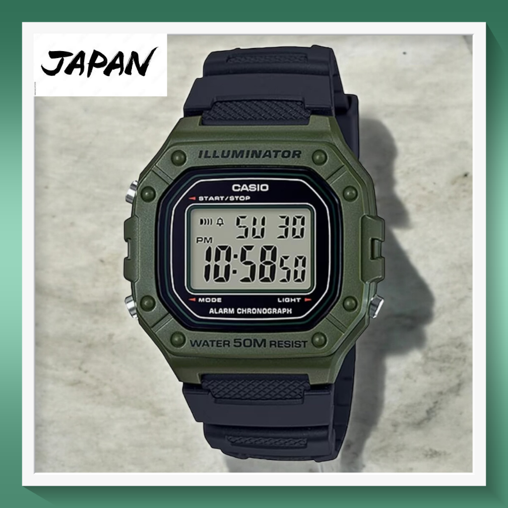 CASIO Standard Digital Wristwatch W-218H Series for Men and Women ...