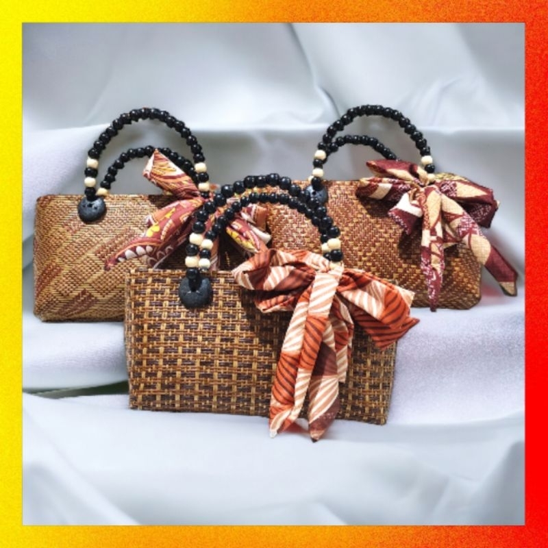 𝗠𝗜𝗡𝗜 𝗛𝗮𝗻𝗱𝗯𝗮𝗴 | Native Handbag | Banig design | Shopee Philippines