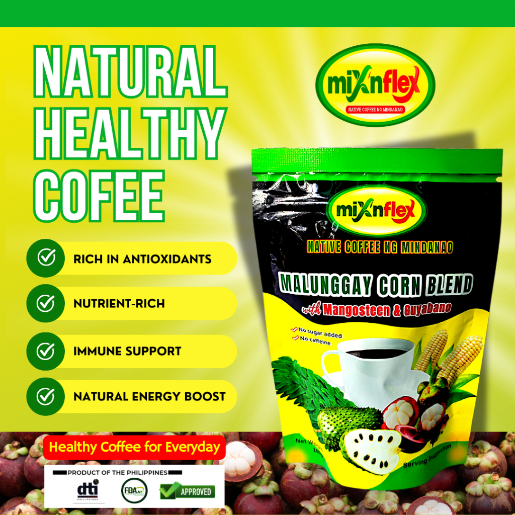 Native Coffee ng Mindanao Malunggay Corn Coffee with Mangosteen ang Guyabano, 100 grams per ...