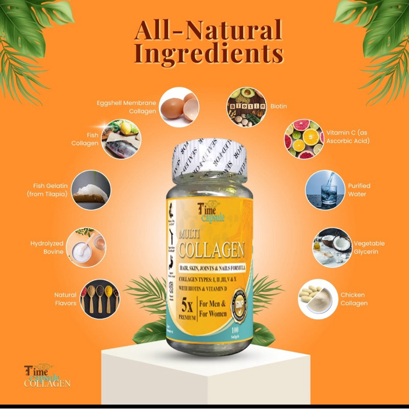 Time capsule multi collagen softgel 100softgrl | Shopee Philippines