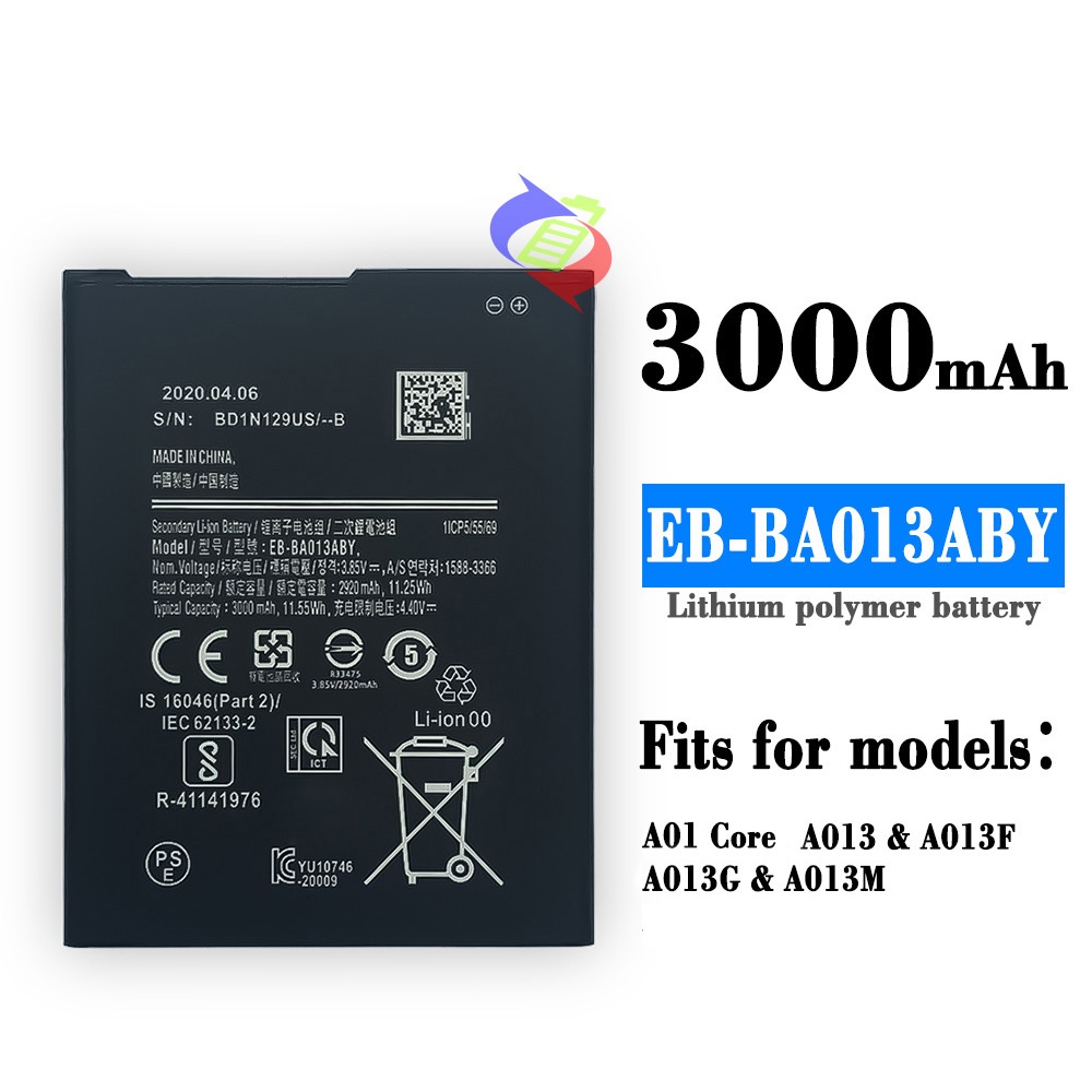 Sam A01 Core A013 A013F A013G A013M EB-BA013ABY Battery | Shopee ...