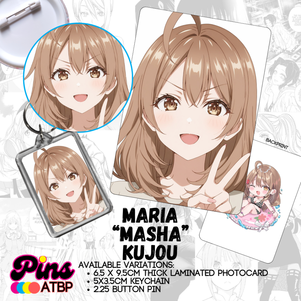 Maria Masha Kujou Roshidere Anime Collectible Photocard Button Pin ...