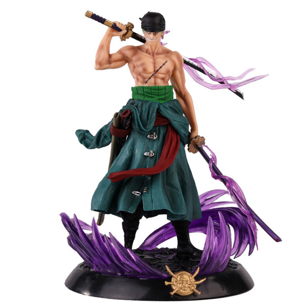 MARS FIGURE Roronoa Zoro One Piece Vibrant Green & Purple Collector's ...