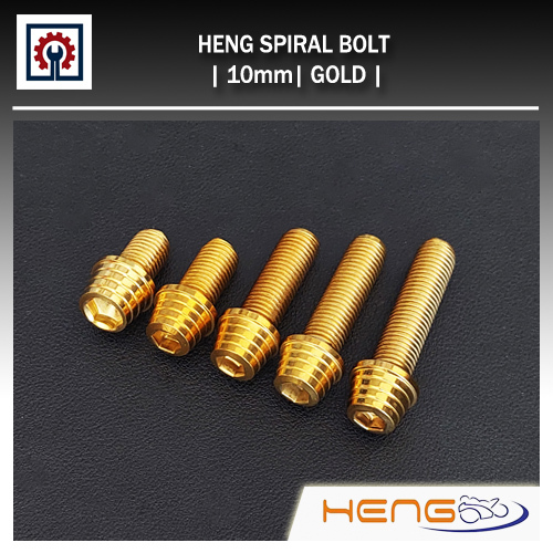 HENG SPIRAL BOLT 10mm | GOLD | 1 PC | Shopee Philippines