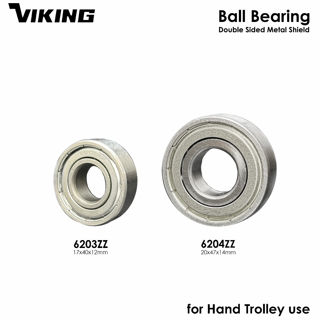 Deep Groove Ball Bearing ZZ Metal-shielded for hand trolley wheel use ...