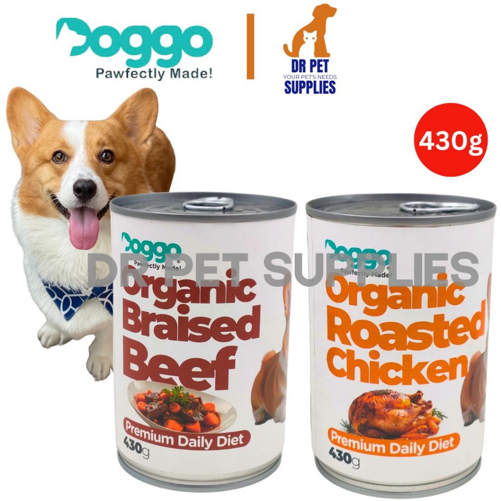 Doggo Organic Dog Can Wet Food 430g All Stages Adult Puppy | Shopee ...