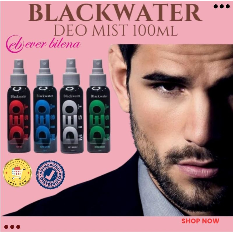 NEW BLACK WATER MEN'S DEO MIST 100ML | Shopee Philippines