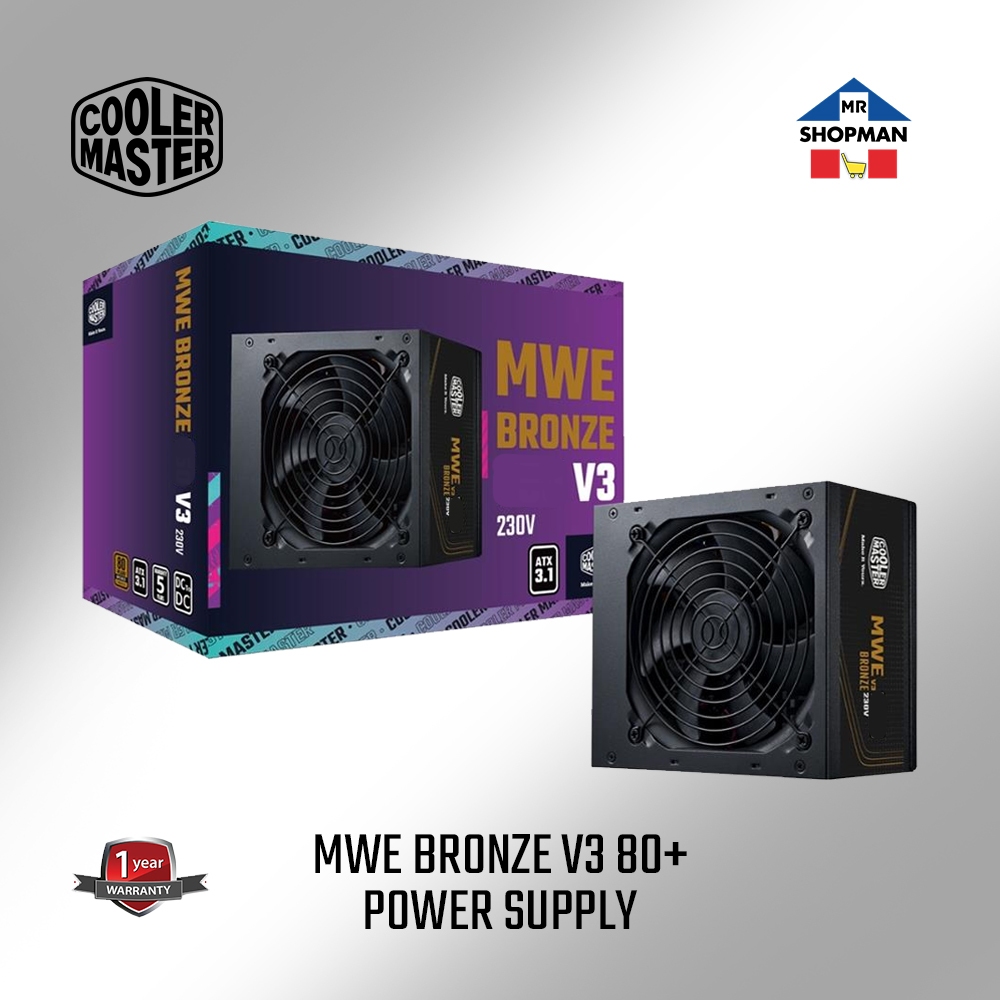 CoolerMaster MWE Bronze V3 650W / 750W 80+ ATX 3.1 Power Supply PSU ...