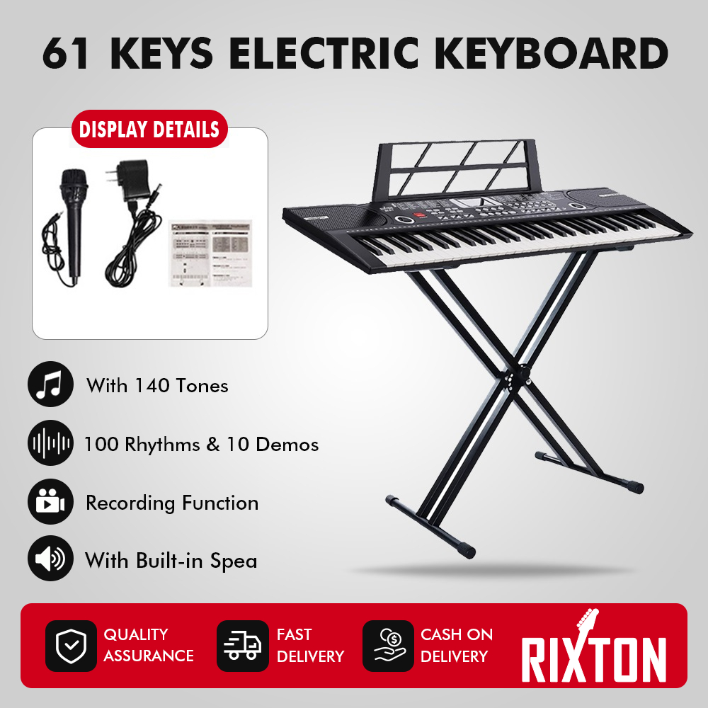 RIXTON 61-Keys Digital Electric Piano Keyboard Portable Electronic ...