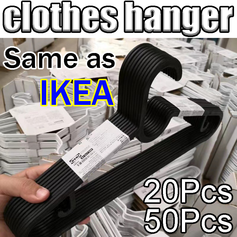 IKEA 20/50pcs clothes hanger durable traceless non-slip non-deformable ...