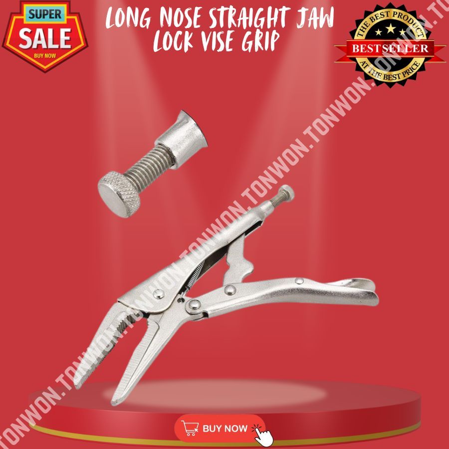 ANTON LOCKING PLIERS LONG NOSE STRAIGHT JAW LOCK VISE GRIP CLAMP ...