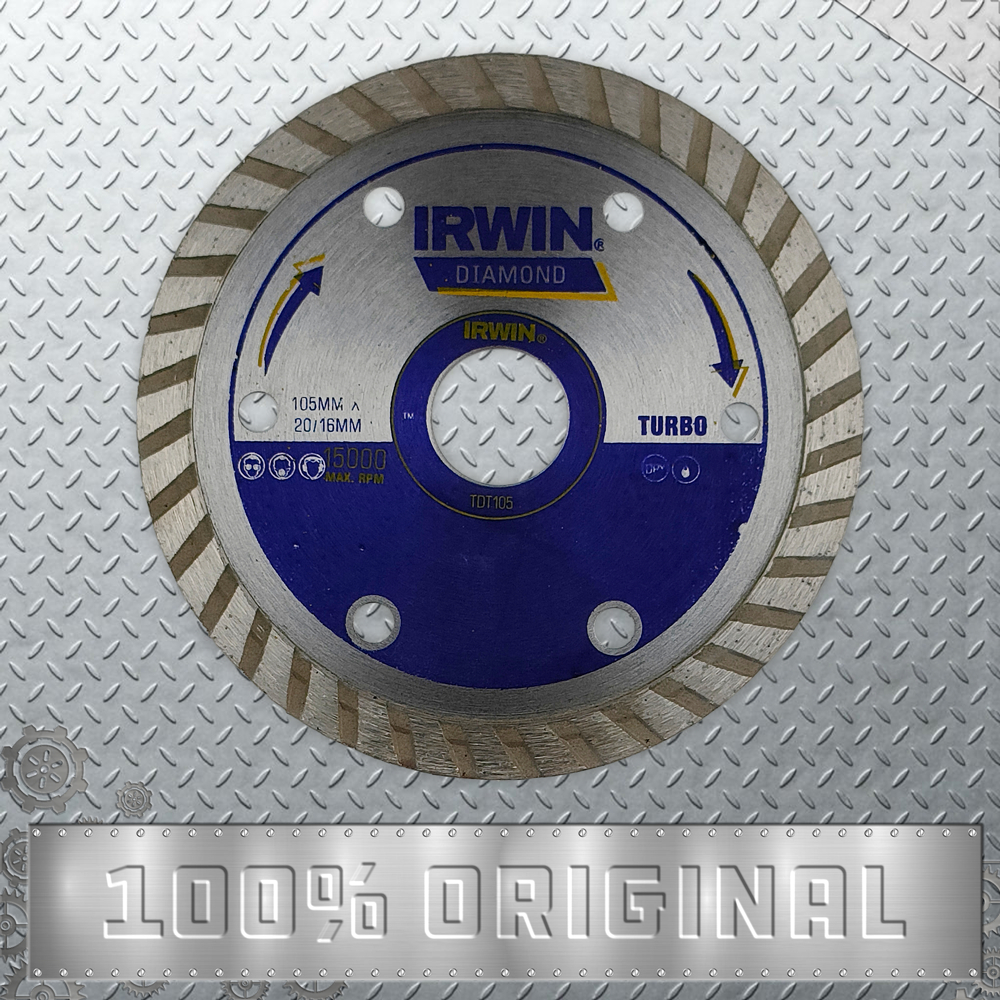 IRWIN Diamond Cutting Disc 4" - Turbo & Segmented Rim for Tiles and ...