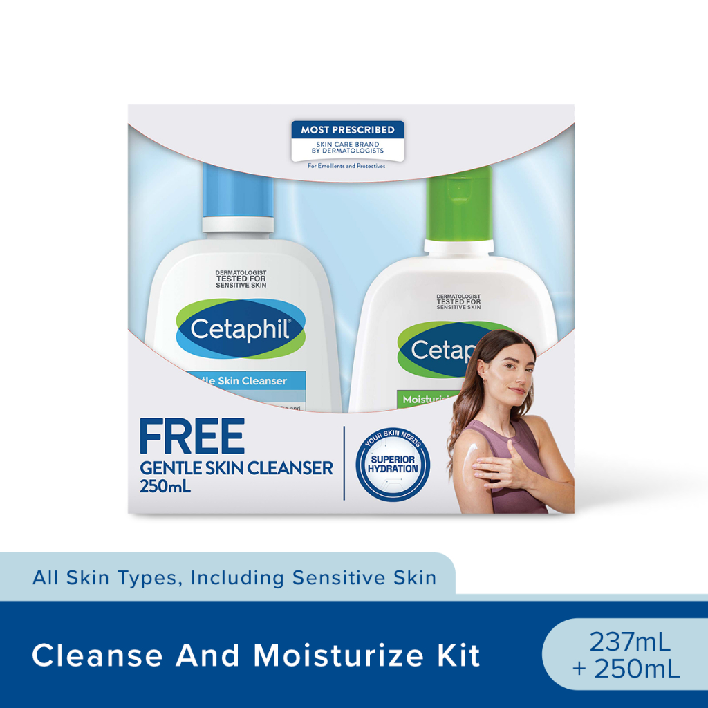 Cetaphil Cleanse And Moisturize Kit(Gentle Skin Cleanser 250ml ...