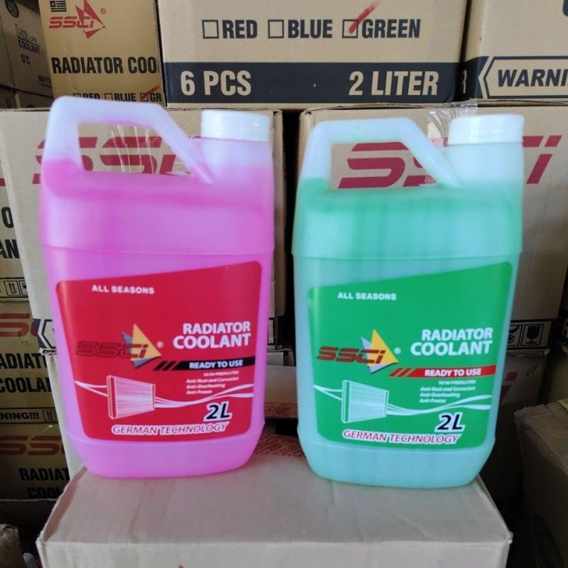 SSCI LONG LIFE COOLANT 2 LITERS GREEN /PINK / BLUE (READY TO USE ...
