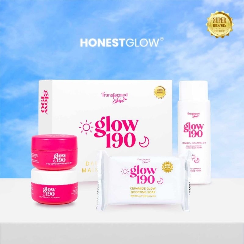 Glow 190 Maintenance Set Honest Glow Mild Facial Set Skincare | Shopee ...