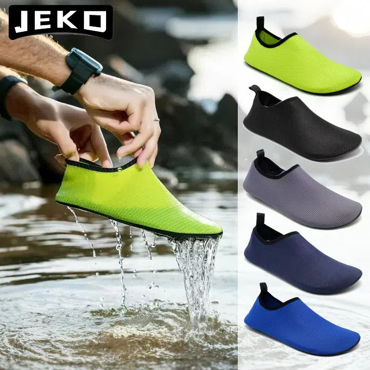 JEKO Aqua Shoes Unisex Quick-Drying For Water Sports Non-Slip Rubber ...