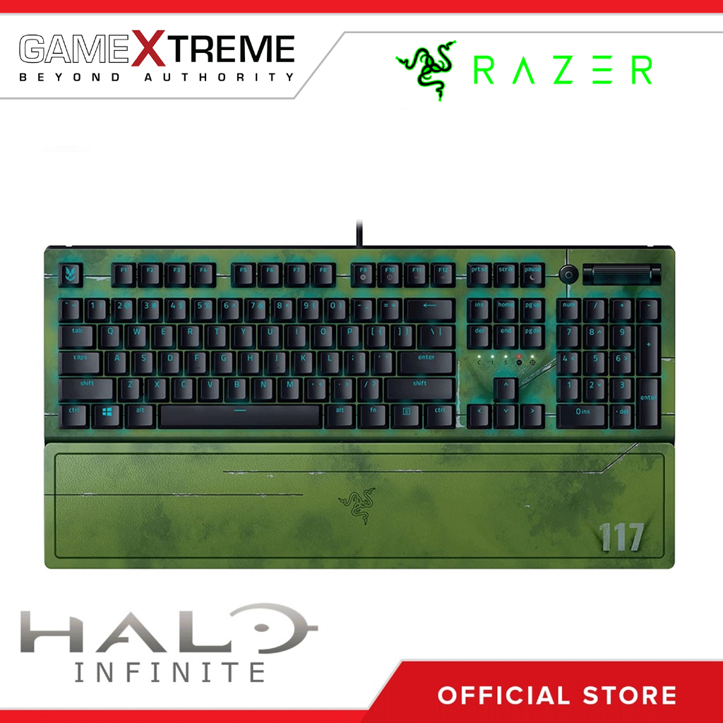 Razer BlackWidow V3 Mechanical Gaming Keyboard Halo Infinite Edition ...