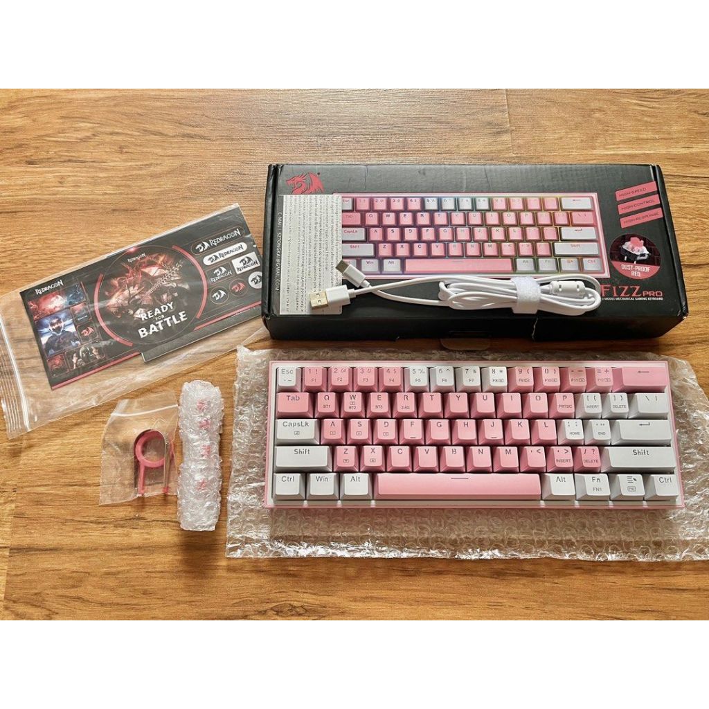 REDRAGON Fizz K617 RGB USB Mini Mechanical Gaming Wired Keyboard Red ...