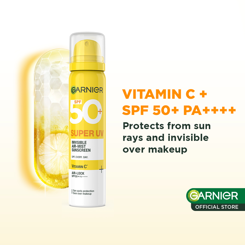NEW Garnier Super UV Invisible Air-Mist Sunscreen Spray with Vitamin C ...