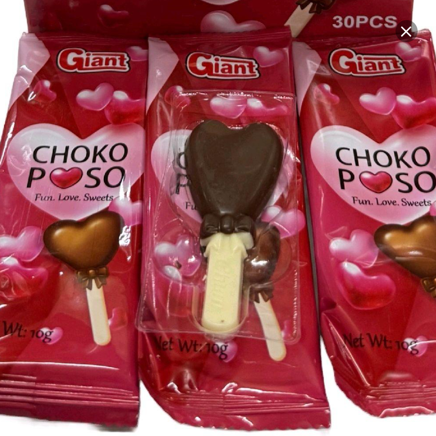 Choko Puso Heart-Shaped Chocolate Candy 30pcs | Shopee Philippines