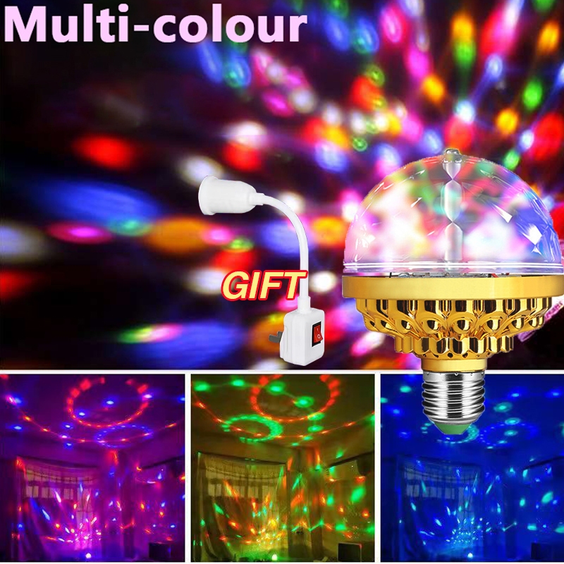 2PCS(light+plug) Magic Ball LED Light Disco Ball Light 360° Rotating ...