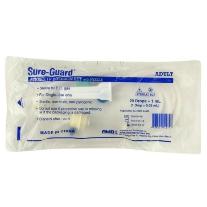 (INS-T) SURE-GUARD STERILE INFUSION SET WITH NEEDLE ( EXP 2028 ...