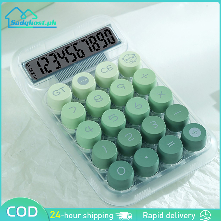 Transparent Calculator 10-digit Large Screen Display Gradient ...