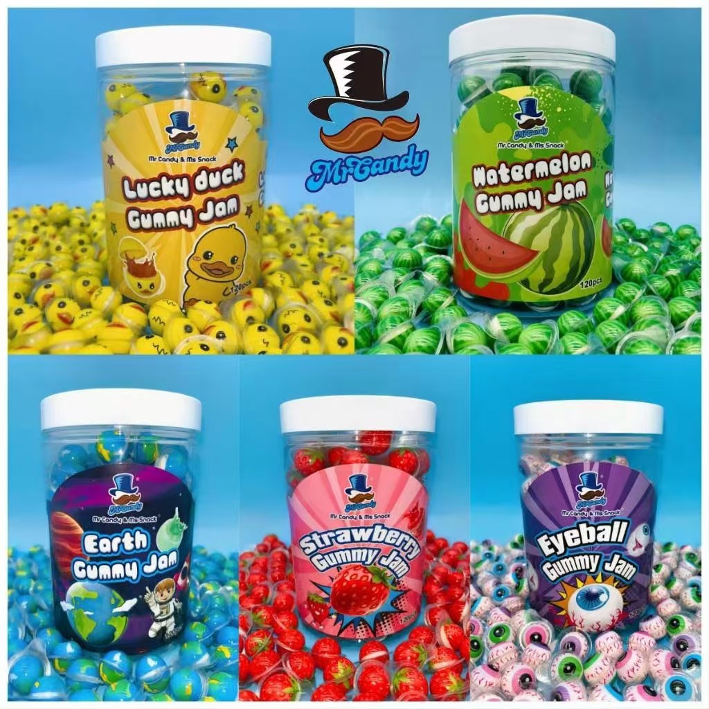 【Mr candy】 Mini Jam110-120pcs/bottle Series 4d fructose halloween Candy ...