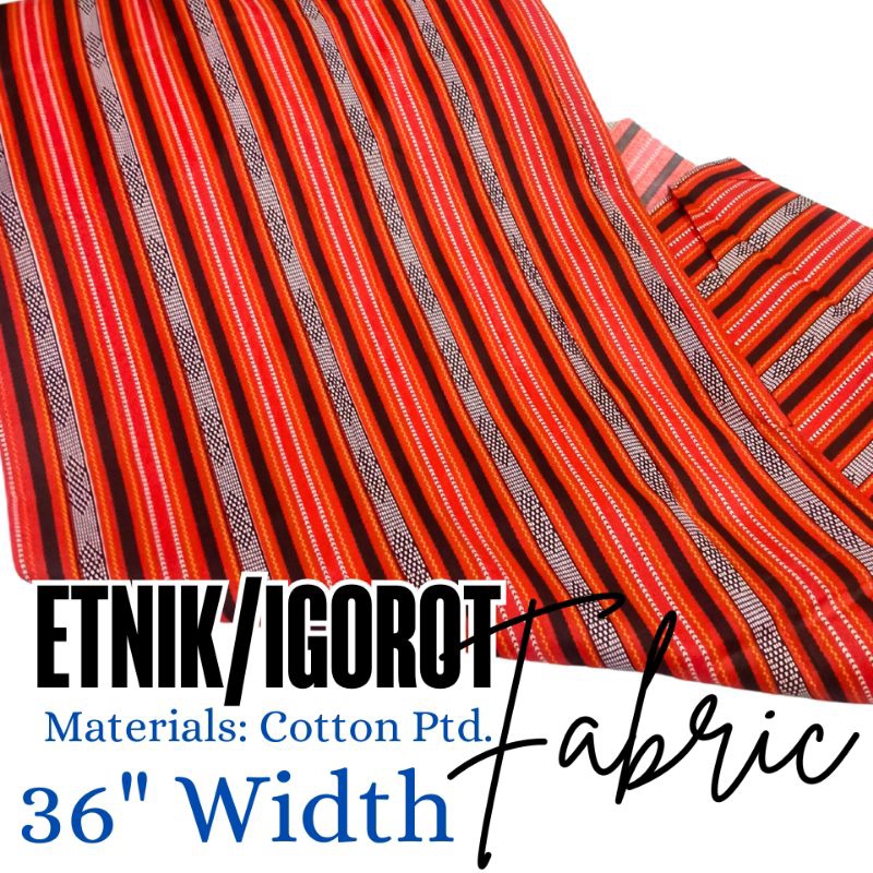 Etnik Igorot Design Cotton Ptd. Fabric 36" width sold per yard | Shopee ...