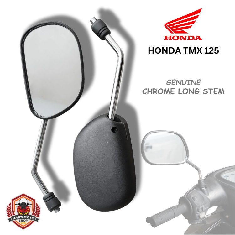 HONDA TMX 125 Genuine Chrome Long Stem Clear Lens Side Mirror for ...