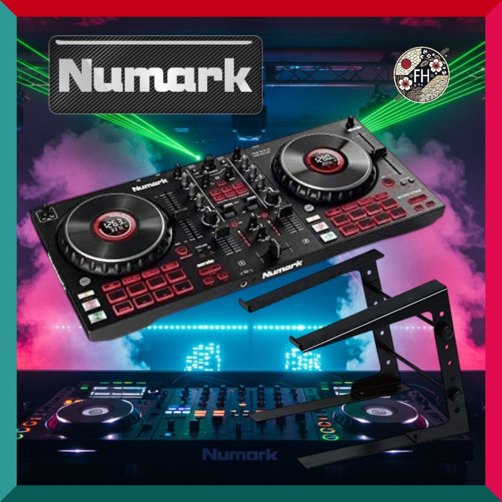 Numark Serato DJ 4-Deck Controller and Kikutani Laptop Stand PCDJ Basic ...