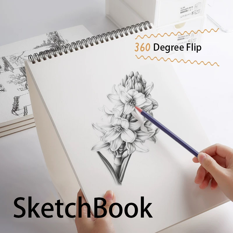 A3/A4 Coiled Sketchbook-160 gsm wood pulp paper and 24 pages | Shopee ...