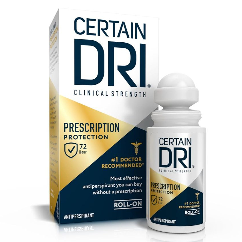 CERTAIN DRI Prescription Strength Clinical Antiperspirant Roll-On ...