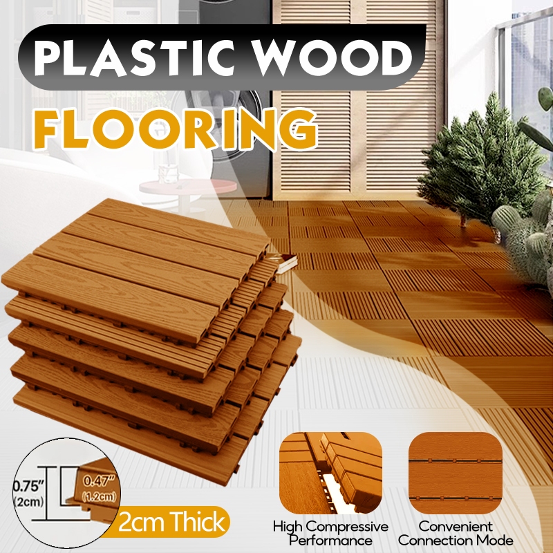 (PVC) Floor Decking tiles Indoor Outdoor DIY Interlocking Tiles for ...
