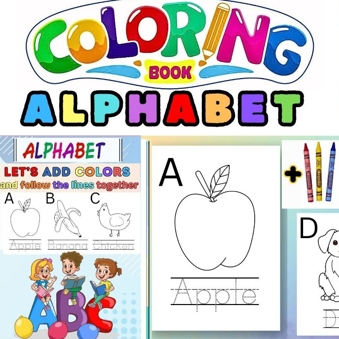 ALPHABET COLORING ACTIVITY BOOK – FUN & EDUCATIONAL GIFT, BIRTHDAY ...